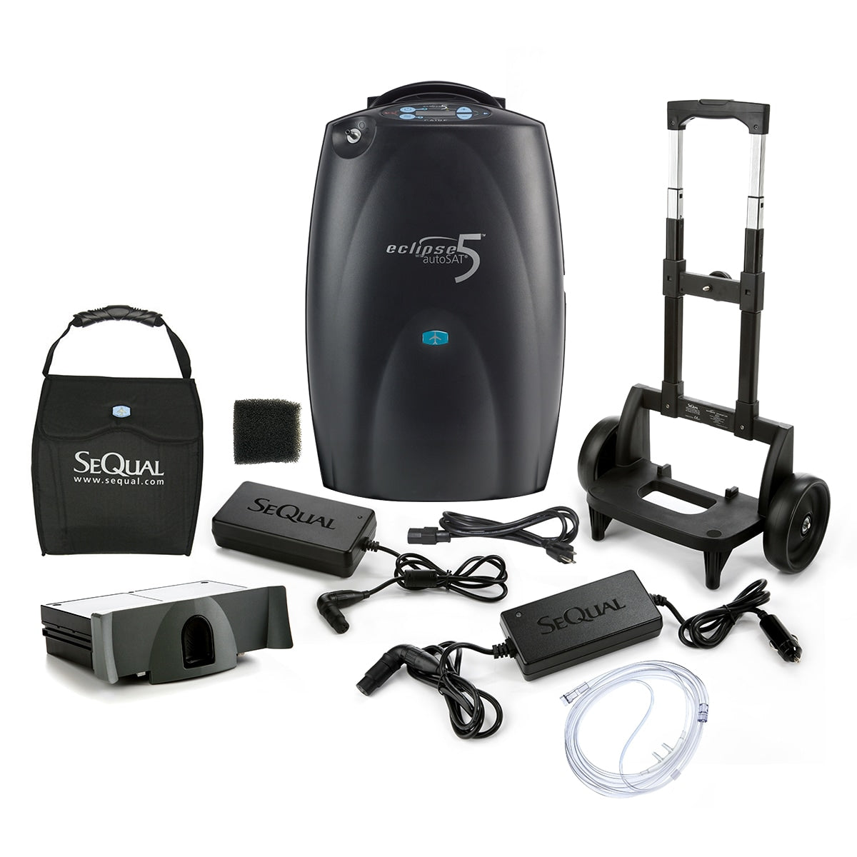 Eclipse 5 Portable Oxygen Concentrator Bundle (Continuous Flow & Pulse ...