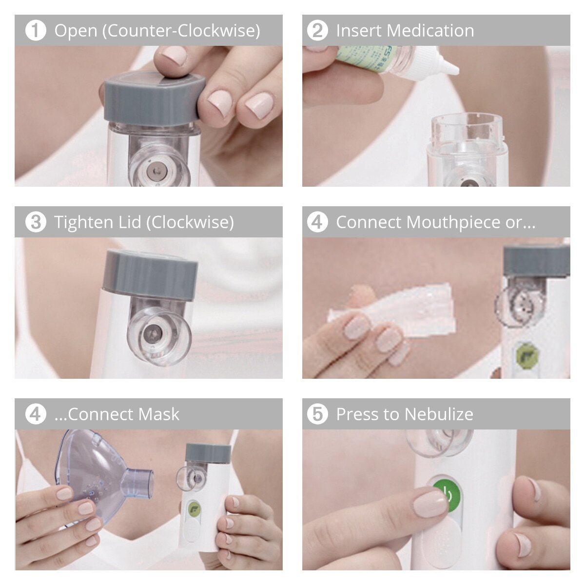 Sunset Handheld Mesh Nebulizer with Rechargeable Battery ...