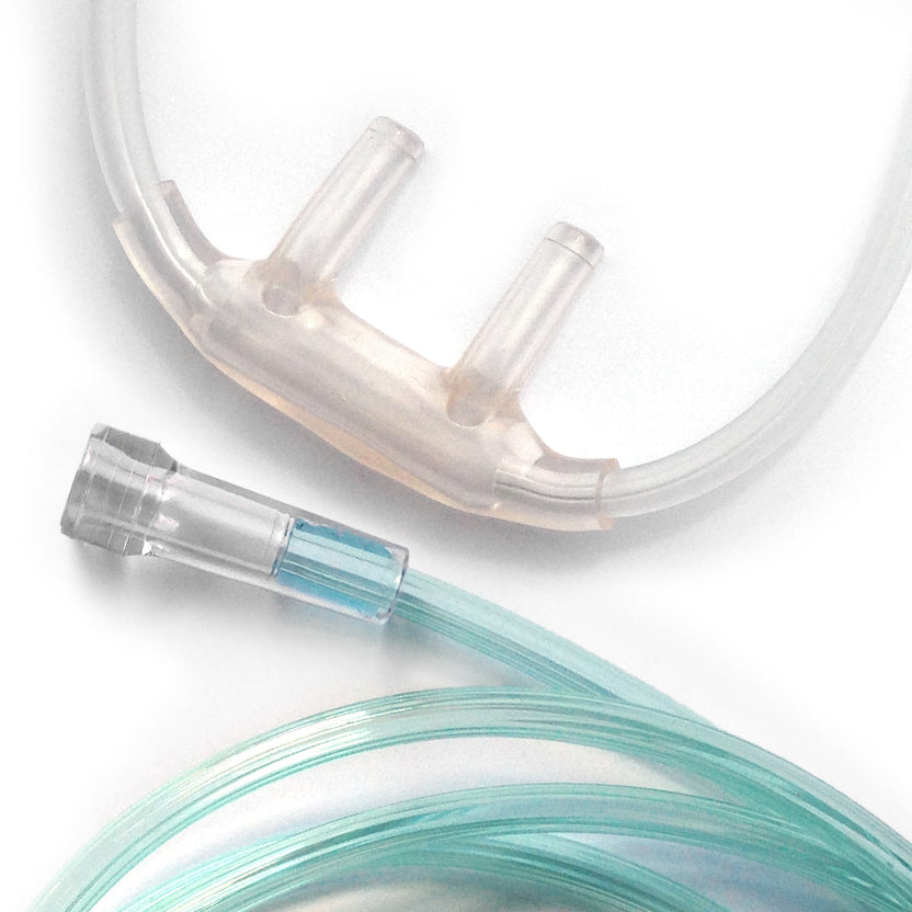 ComfortSoft Plus (Super Soft) Nasal Cannula with 7 Foot Green Oxygen S ...